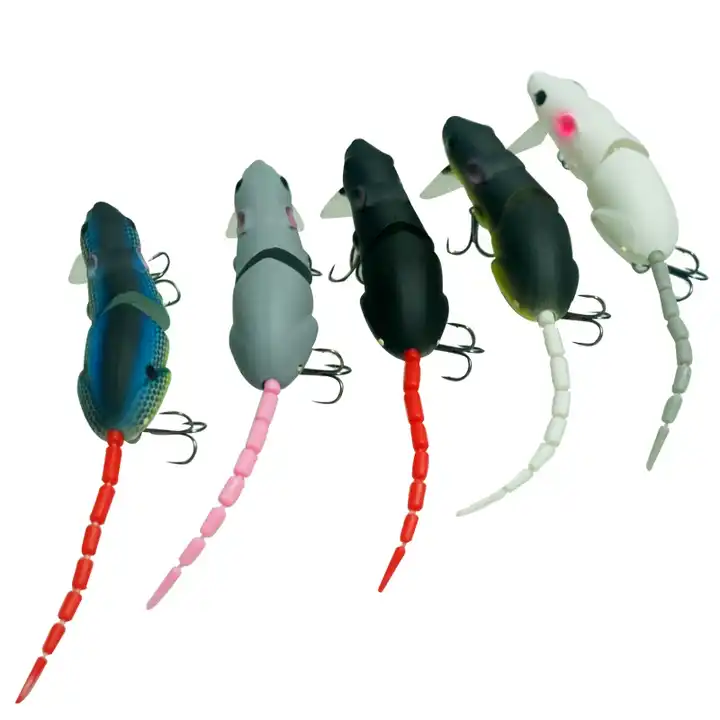 Rat Lure 15.2g 80mm Bionic Mouse Top Water Pencil Bait ABS Plastic ...