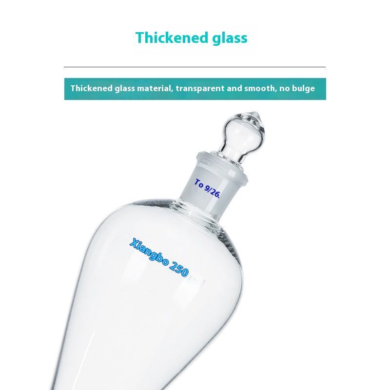 Xiangbo 60ml/250ml Laboratory Glass Piston Ptfe Conical Pear-Shaped ...