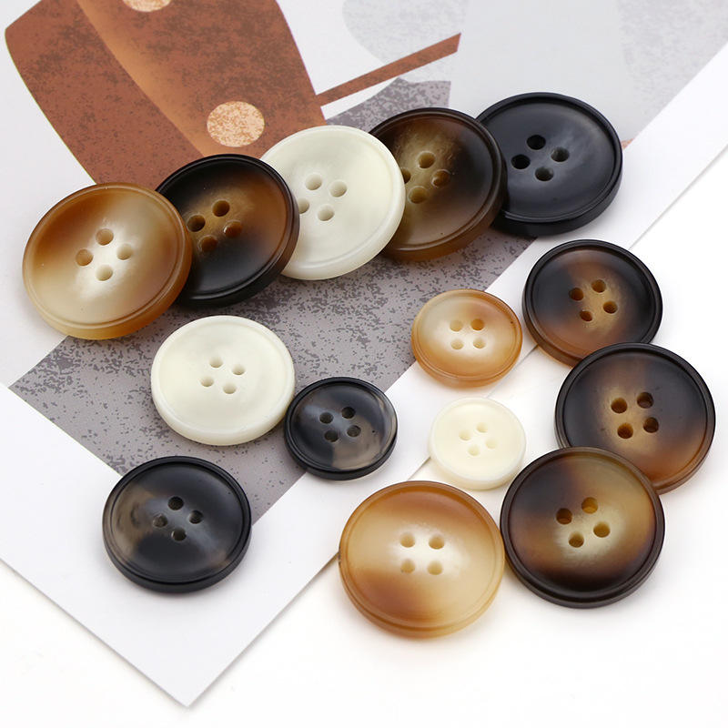 24L-50L Winter Coat Buttons | 4-Hole Textured Resin Buttons for Trench ...