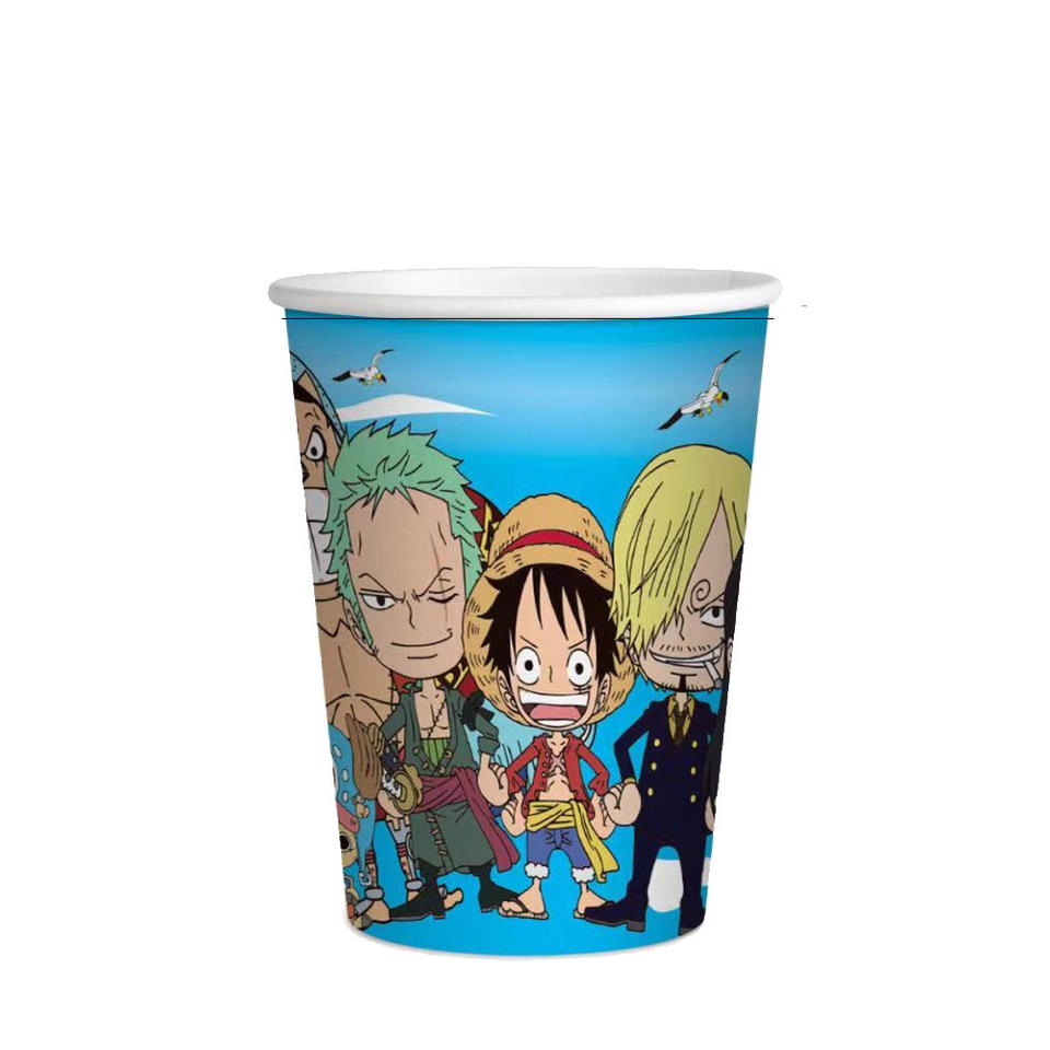 One Piece Birthday Party Cutlery Plate Cup Banner Cake Topper Hanging ...