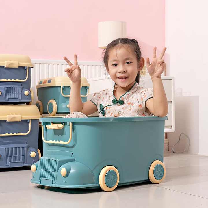 Car Shape Kids Plush Toy Storage Box - Organize with Ease