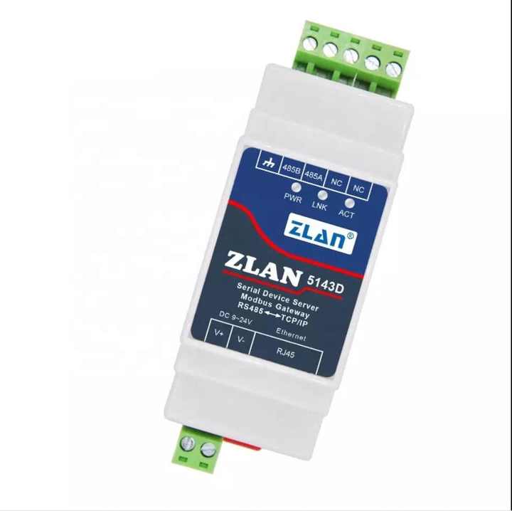 ZLAN 5143D Din Rail Serial RS485 to Ethernet TCP IP Server Ethernet Converter| Alibaba.com