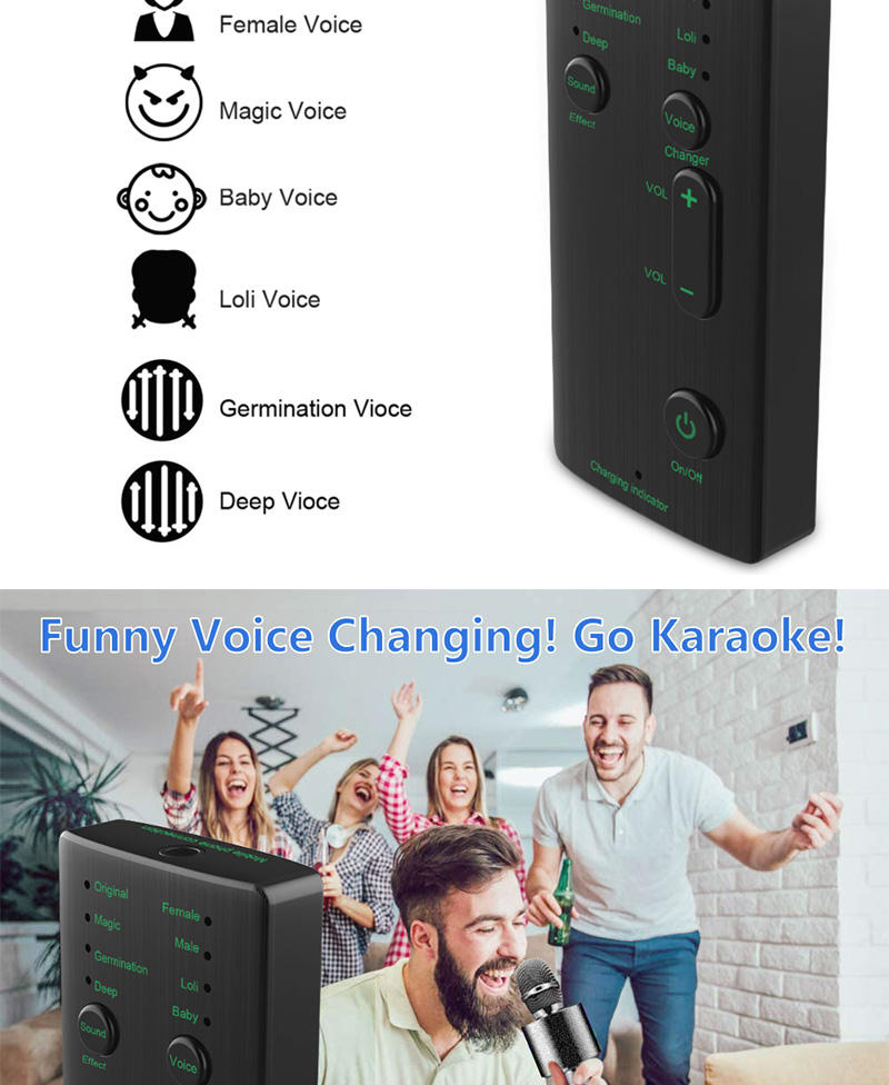 Mini Portable Sound Machine Voice Changer Device Sound Card Voice ...