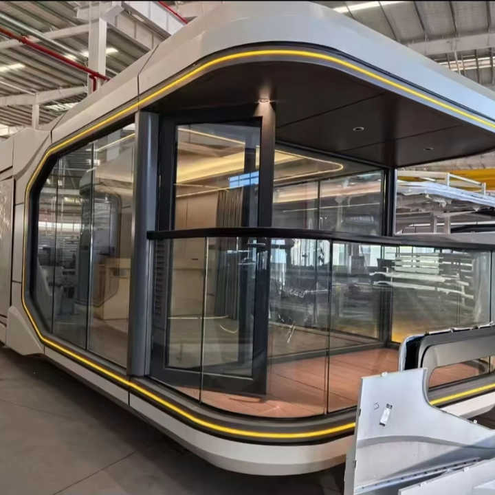 KT Premium 40ft Eco-Friendly Modular Space Capsule House Portable Sun Room Steel Sandwich Panel ...