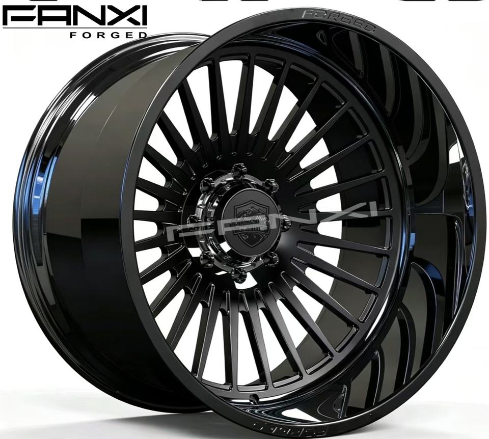 FANXI Concave Forged Full Black Wheels 20x10 20x12 24x10 24x12 24x14 8 ...