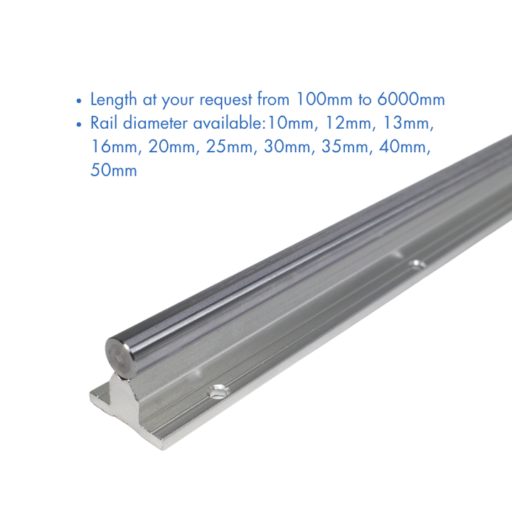 Customizable SBR Linear Rail Cylindrical Guide Rail 6000mm XY Linear ...