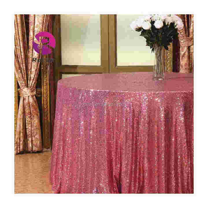 Luxury Gold Sequin 120 Round Table Cloth Wedding Party Sequin Tablecloths for Events Table ...