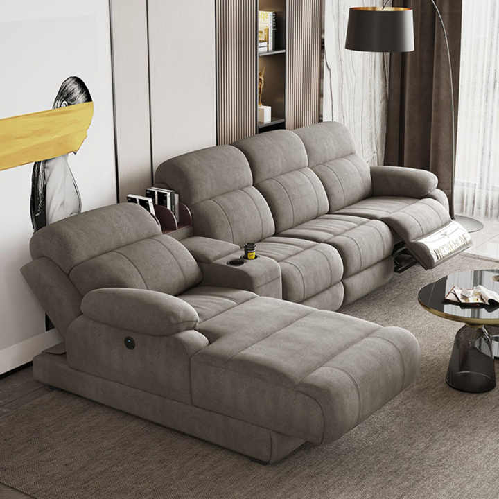 Technology Fabric Sofa Electric Function Sofa Living Room with Massage ...