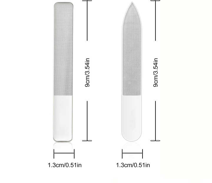 Custom Logo Crystal Glass Nail Files Manicure 100/180 Washable Nano ...