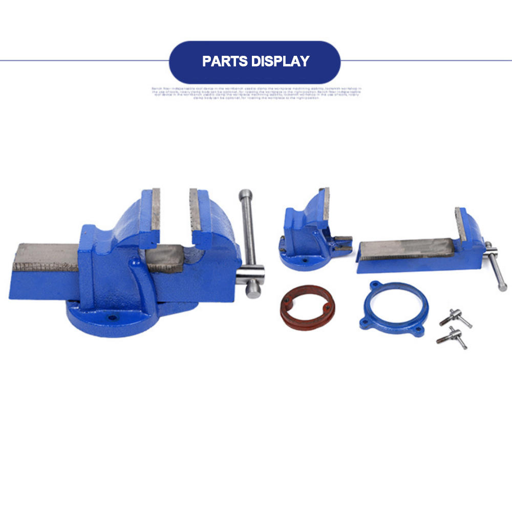 Small hand tool steel bench vise without anvil heavy duty cast iron ...