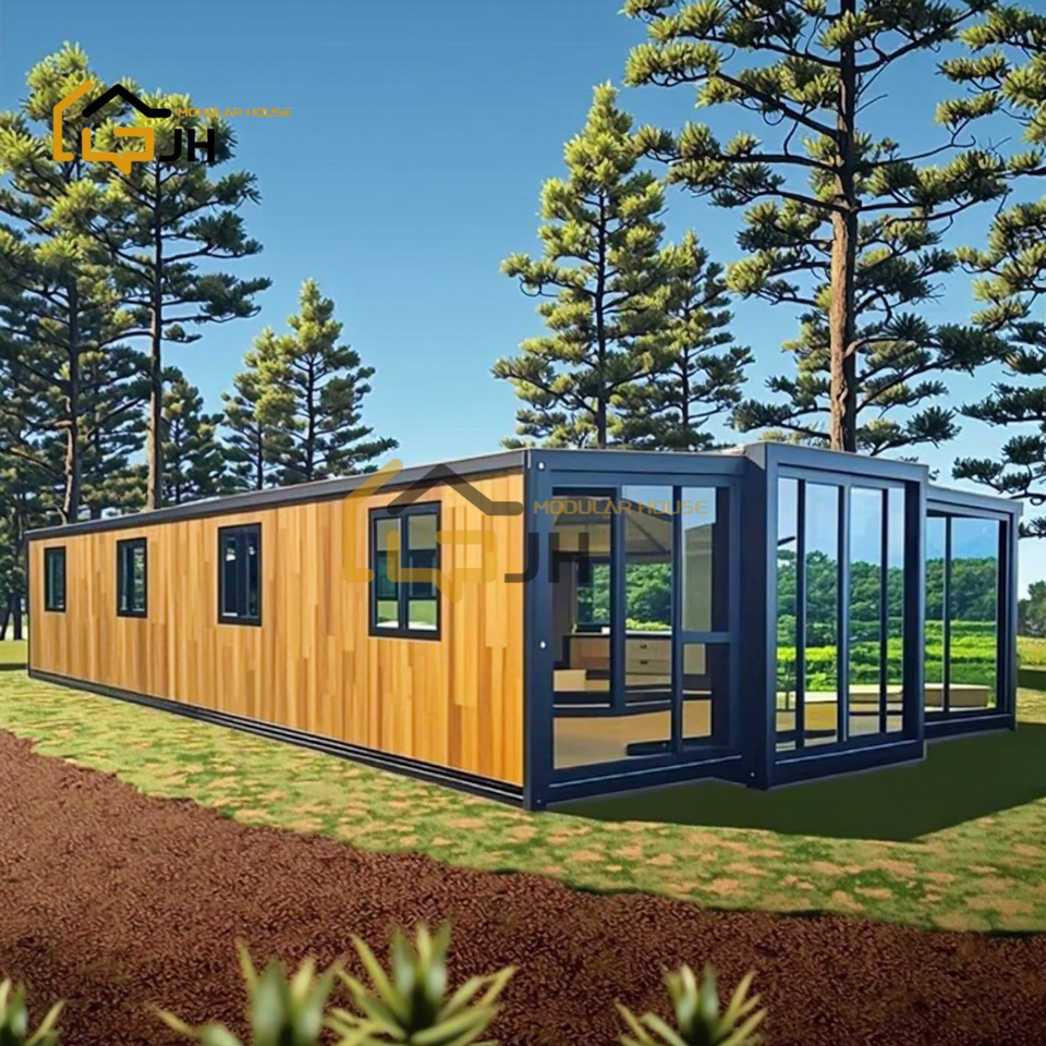 Steel Structure Sandwich Panel Double-wing Expandable Container House ...