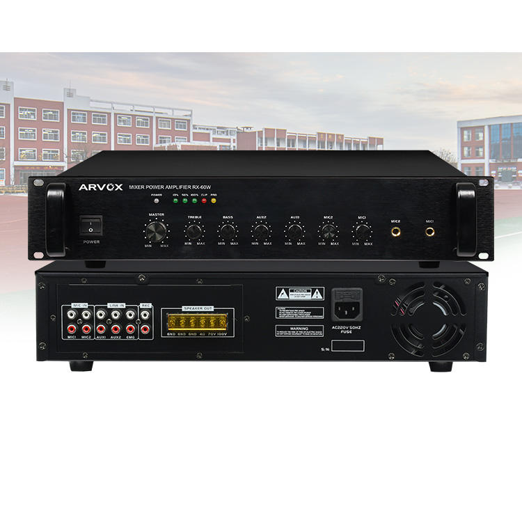 PA System 360W Mixer Amplifier Professional With 2 Microphone Inputs 2 ...