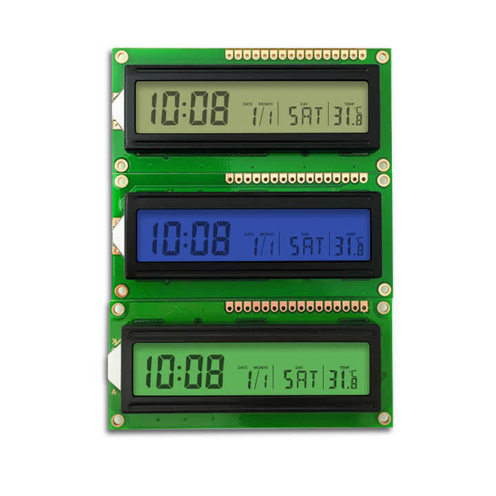 Customized Yellow Green Blue 16x2 Monochrome LCD Display
