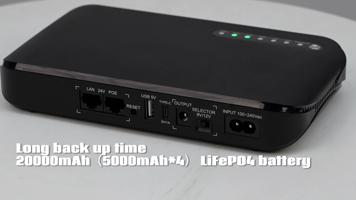 SKE UPS POE-830P-LFP - Reliable Mini DC UPS for Networking