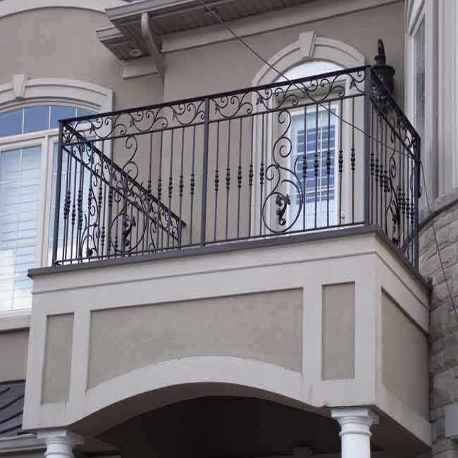 Luxury Wrought Iron Balcony Railing with Customized Design & Finish ...