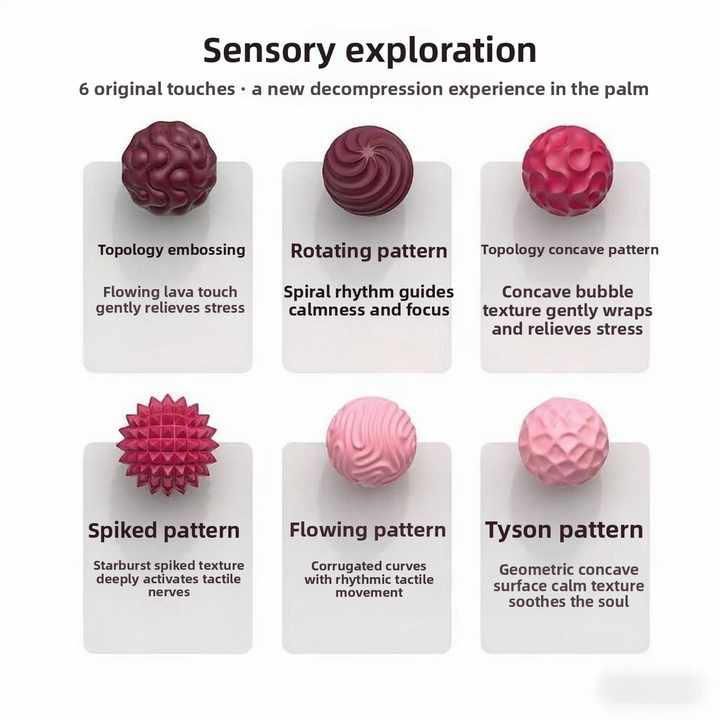 Custom Logo Adult Autism Sensory Non-Toxic Silicone Fidget Ball Set ...