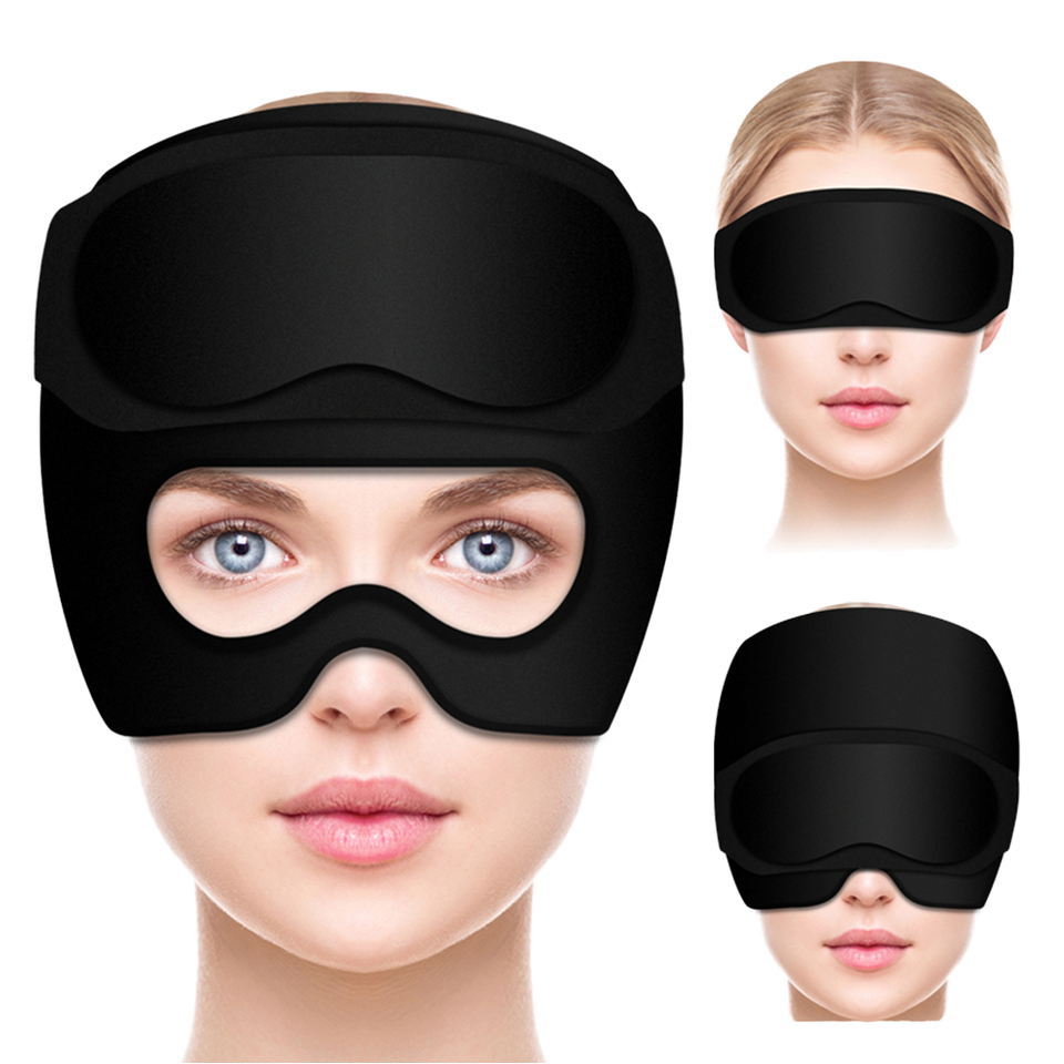 2-in-1 Cooling Gel Head Relief Hat Eye Mask Puffy Eye Cool Gel Head ...
