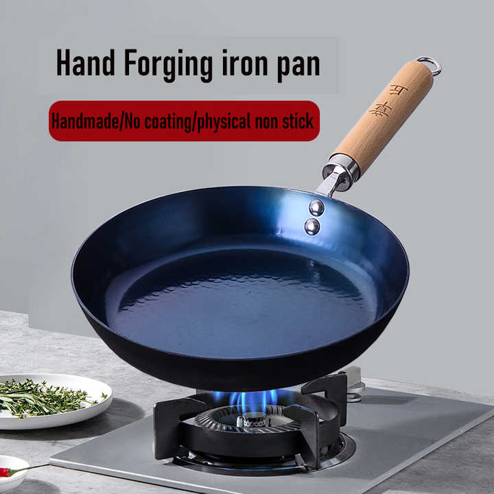 Cast Iron Wok Pans Iron Pan With Wood Handle Iron Pan With Wood Lid ...