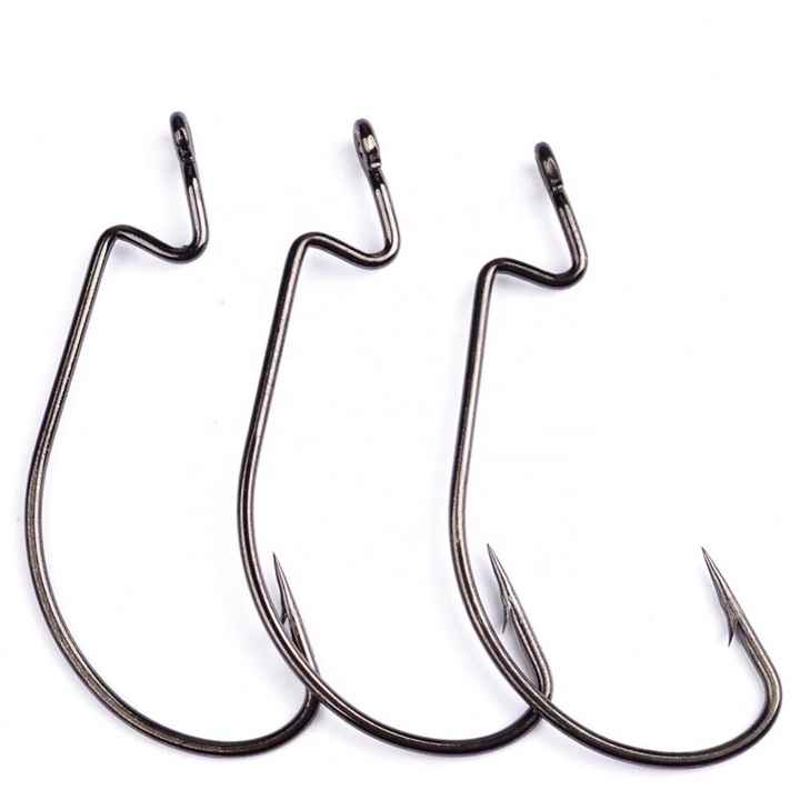 Soft Bait Worm Hooks Crank Single Hook High Carbon Steel Jig Big ...