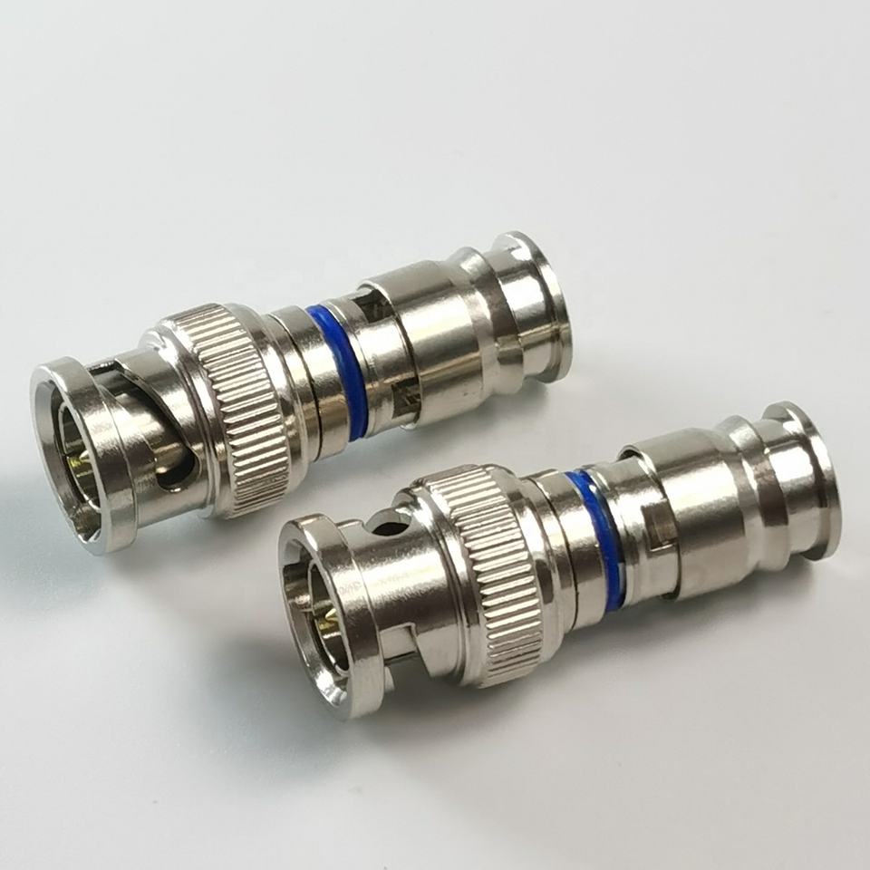 BNC Compression Connector for RG6 Coaxial Cable -Solid Construction ...