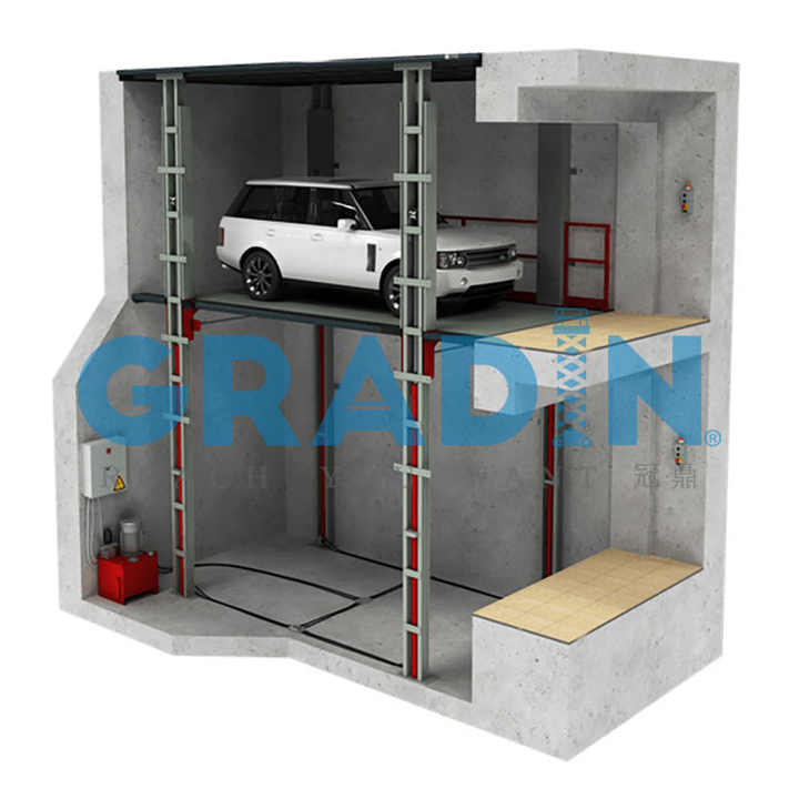 High Quality Hydraulic Double Guide Rail Car Lifts for Home Garage
