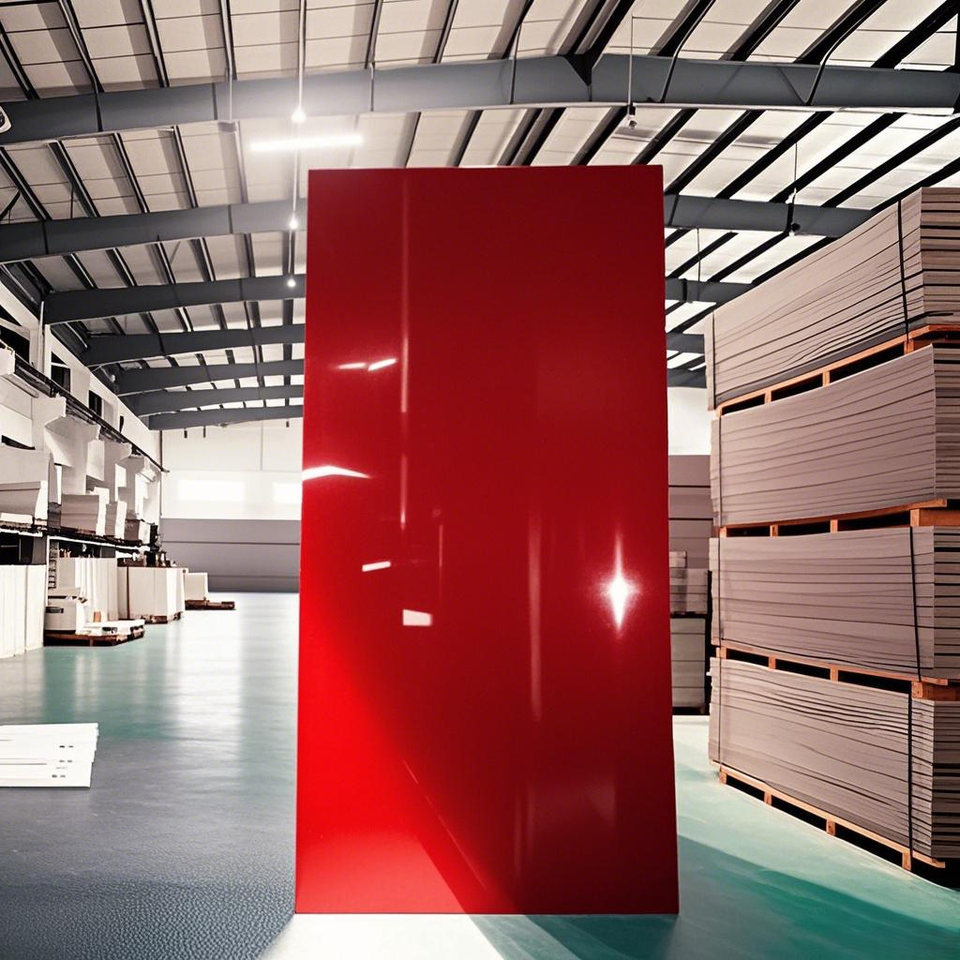 2-4mm High Glossy Red Fireproof PVDF Coated Aluminum Composite Exterior ...