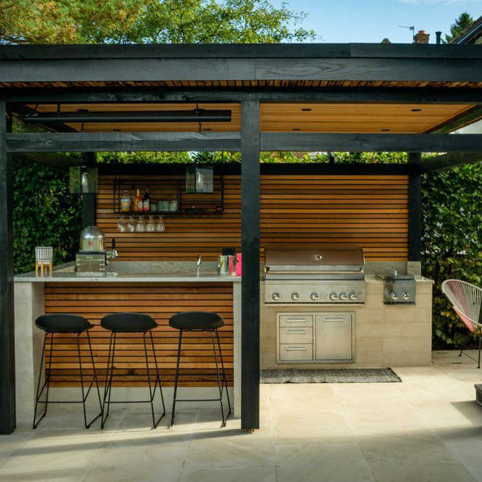 Stainless Steel 6 Burner Outdoor BBQ Grill Kitchen Island with Sink