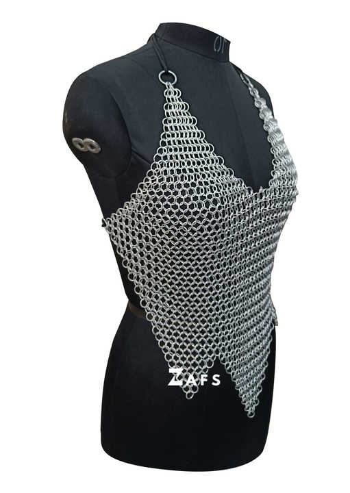 Comfortable Medieval-Inspired Aluminum Chainmail Sleeveless Halter Top ...