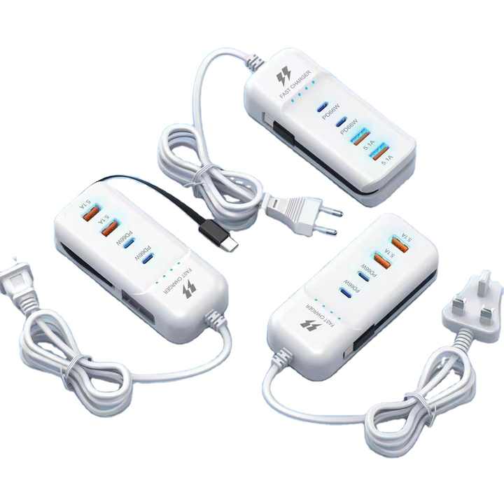 New Multi-Port PD Charging Adapter Universal USB Dual PD5.1A Extension ...