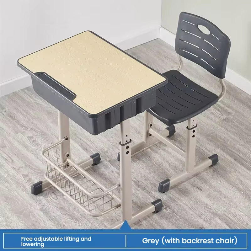 Modern Design Durable Plastic School Desks Chairs with Metal Frame for ...