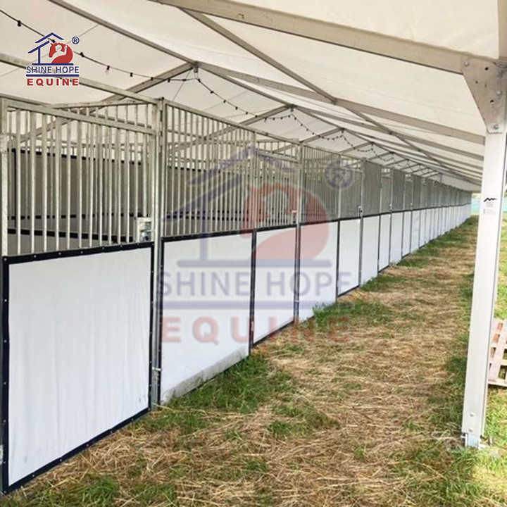 Portable Steel Frame Horse Stalls with Weatherproof Fabric