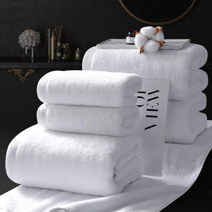 Wholesale Custom-Made Pure Cotton Towels - White Logo