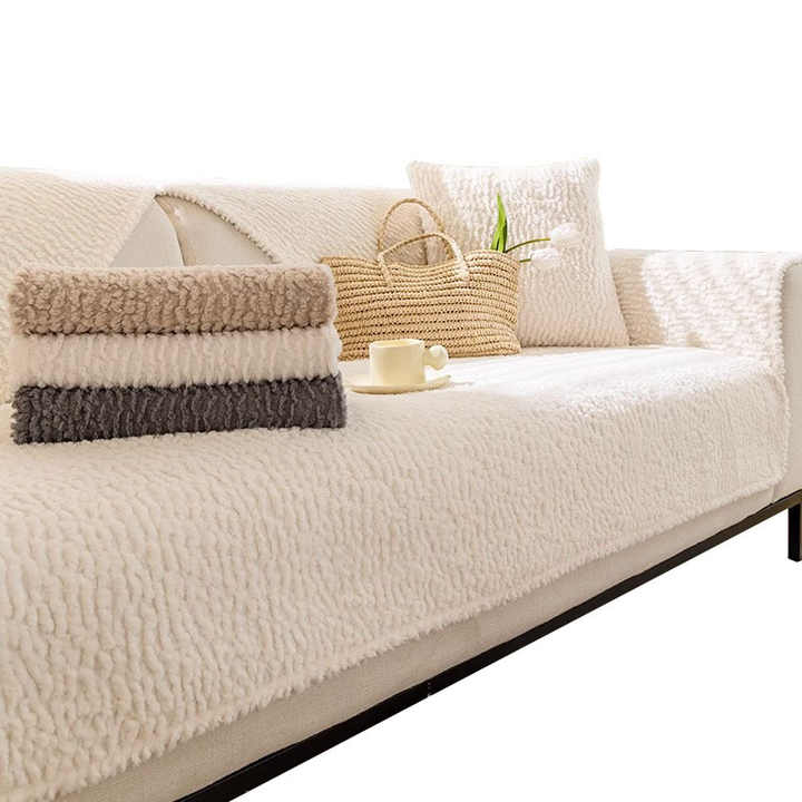 Lamb's Wool Sofa Covers - Modern, Thickened, and Non-slip