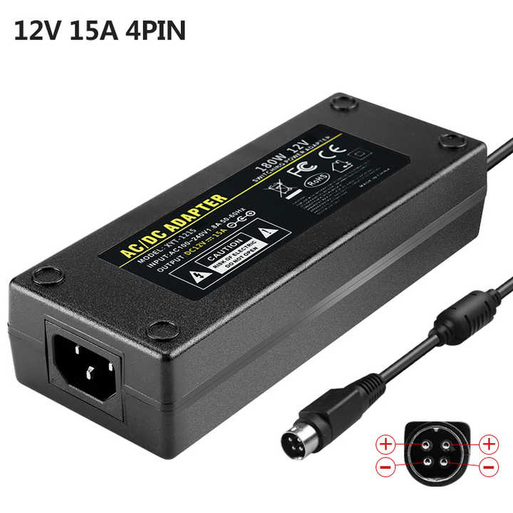 4pin 12V15A 180W CCTV LCD Switching Power Adapter by YU