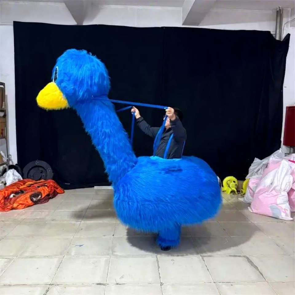 Professional Walking Inflatable Ostrich Costume Furry Inflatable Animal ...