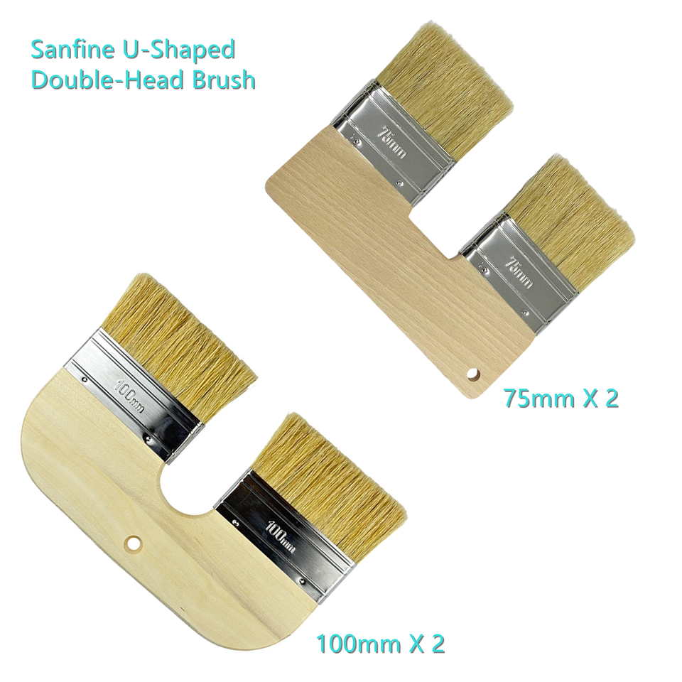 Deck Stain & Sealer Block Paint Brush Double Heads U Shaped Reusable ...