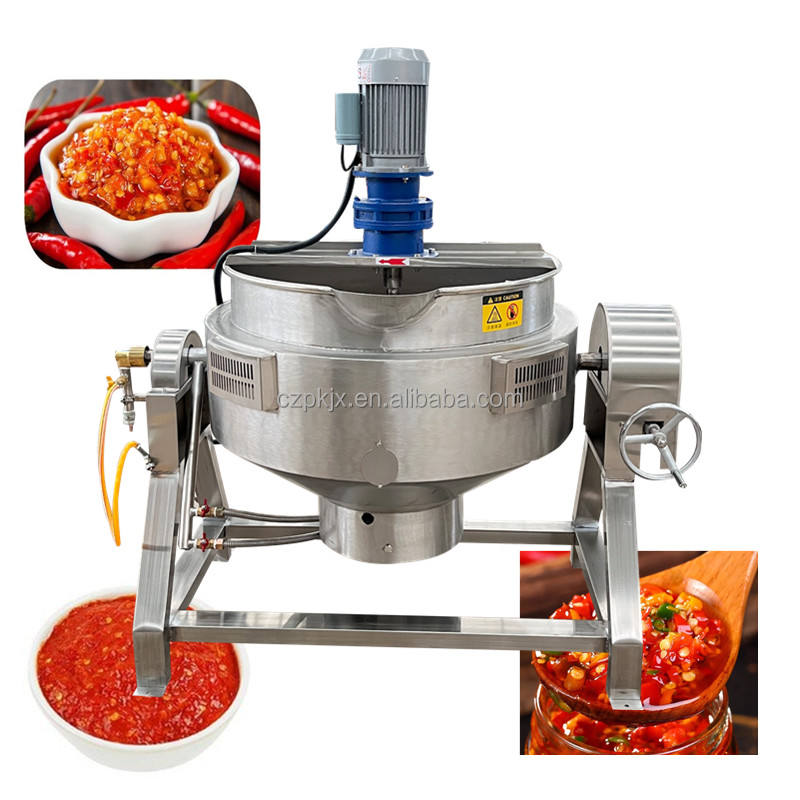 LPG LNG Gas Hard Candy Jam Cooking Pot / Sugar Melting Jacketed Kettle ...
