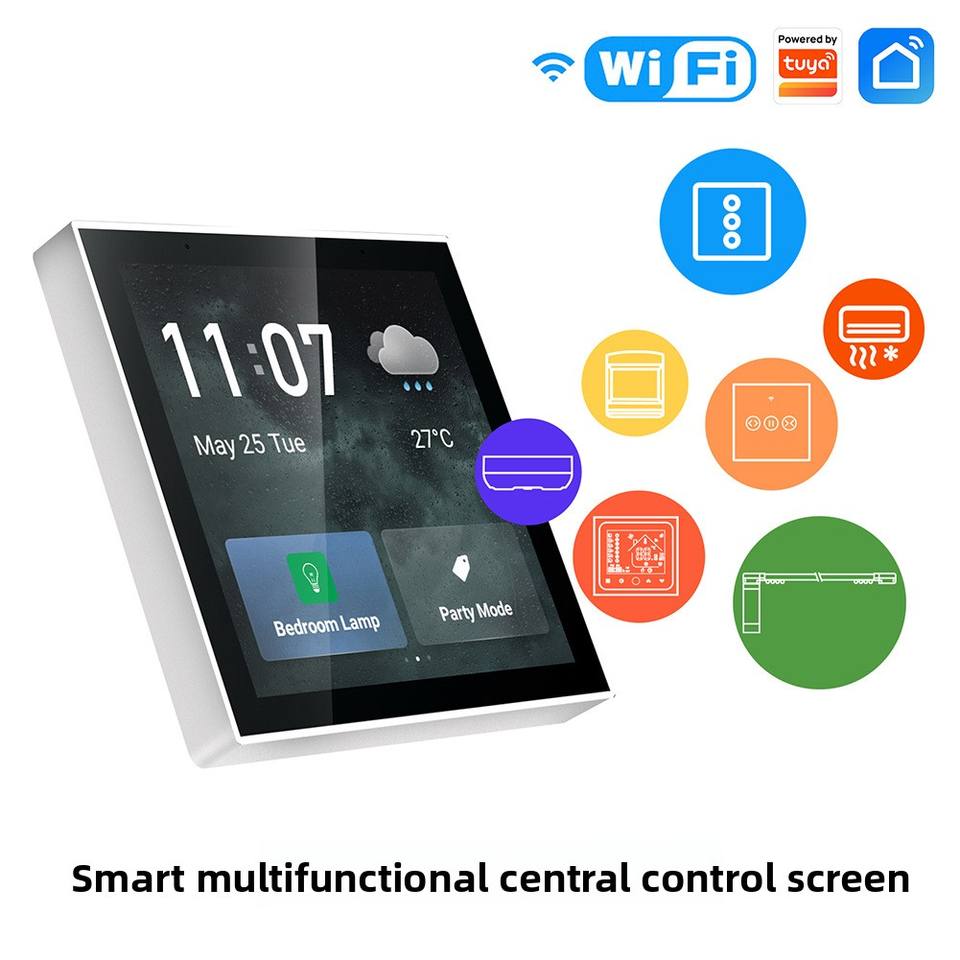 For Tuya 4-Inch In-Wall Smart Home Control Panel Multi-Functional Touch ...