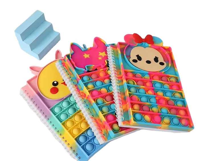 Note Book Figet Sensory A4 A5 Tie Dye Silicone Pop up Anti Stress Cover ...