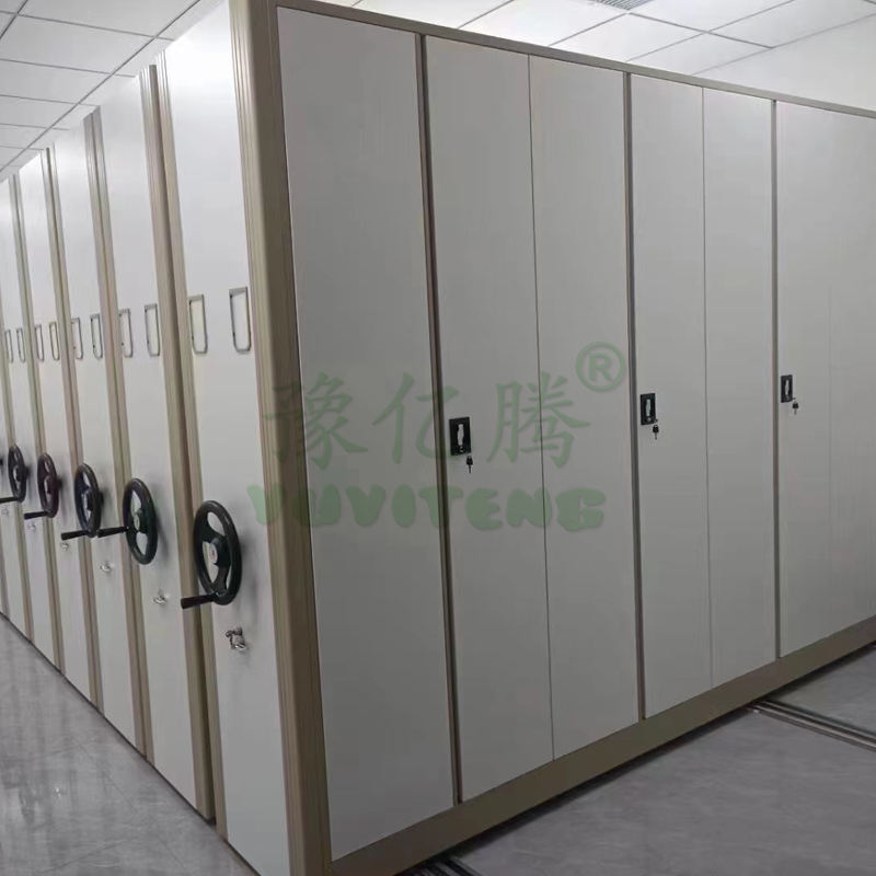 Mechanical File Storage System Metal Archive Shelving Mobile Compactor ...