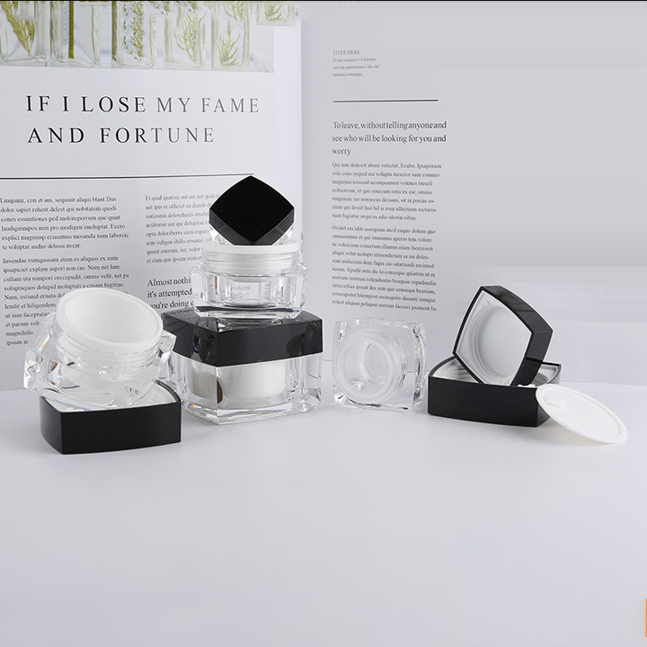 Square for Clear PET Plastic Sample Cosmetic Jar Vials Empty Storage ...
