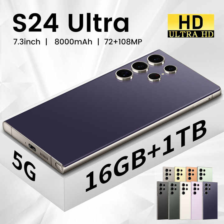 2025 Brand New S24 Ultra 7.3 Inch Full Screen Android 14 Smartphone 5G ...