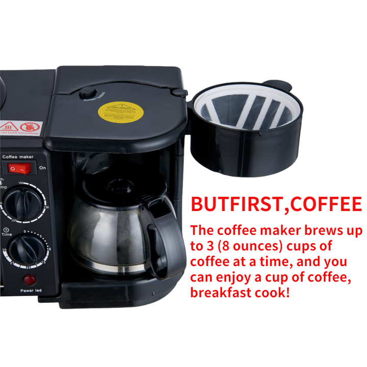 Wholesale Kitchen Appliance Coffee Machine Egg Cooker Toaster Pizza Oven Sandwich Waffle Hornos Electrico 3 In 1 Breakfast Maker From m.alibaba