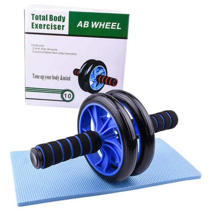 Wholesale Multifunctional Double Ab Roller Foldable Red Abdominal Wheel ...