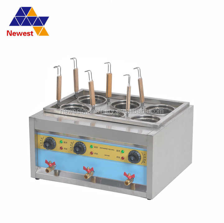 6 Basket Automatic Electric Gas Heating Noodle Boiler
