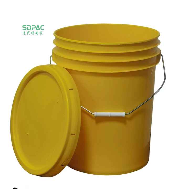20 Litre Plastic Bucket with Handle and Lids 10L/19/20L PP Open Top Plastic Pail with Spout Lids ...