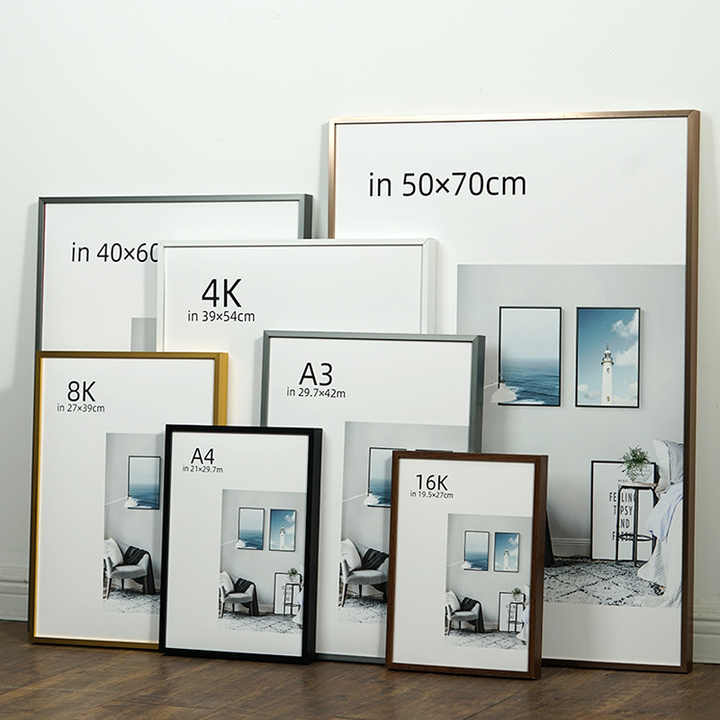 Customizable A4 16K 8K A3 Picture Frame - Anodized Aluminum