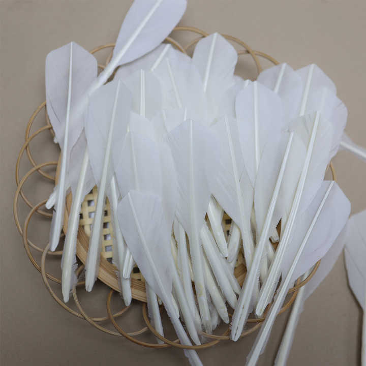 Wholesale Natural Goose Feather Shuttlecock DIY White Feather for ...