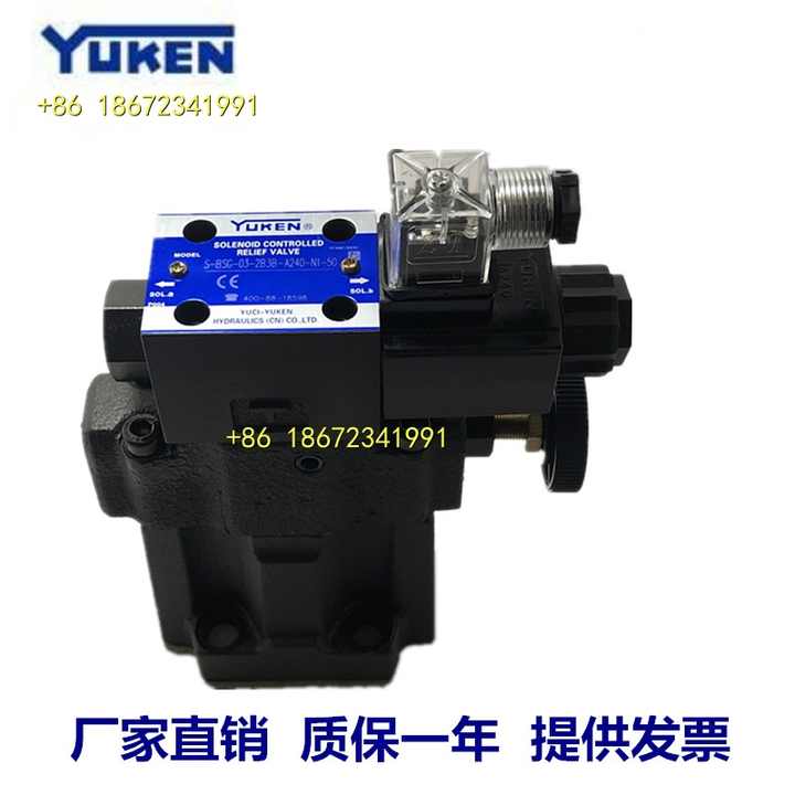 Yuken-Type S-BSG-06-2B3B/2B3A-D24-N1-51 Solenoid Relief Valve Hydraulic ...