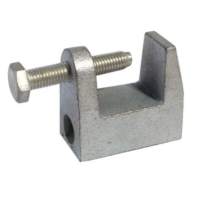 Ductile Iron, Galvanized Jaw Clamps for Hanging Beams, Sizes 1/4, 3/8 ...
